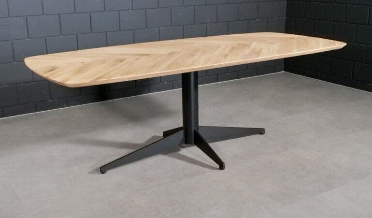 Tafelbladen met Visgraat motief - Met onderstel naar keuze